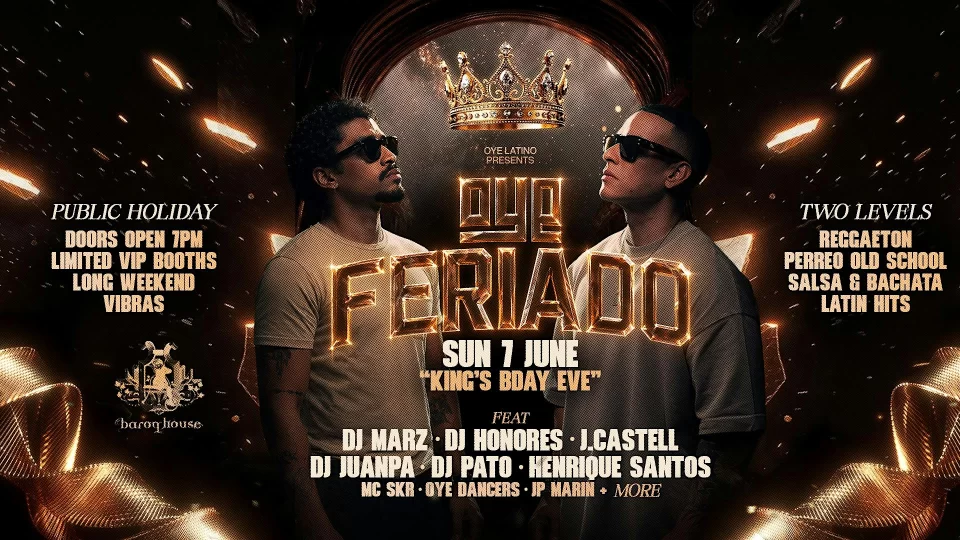 Bachata & Salsa at OYE FERIADO – Sun 7th June King’s Bday Eve @ Baroq ...