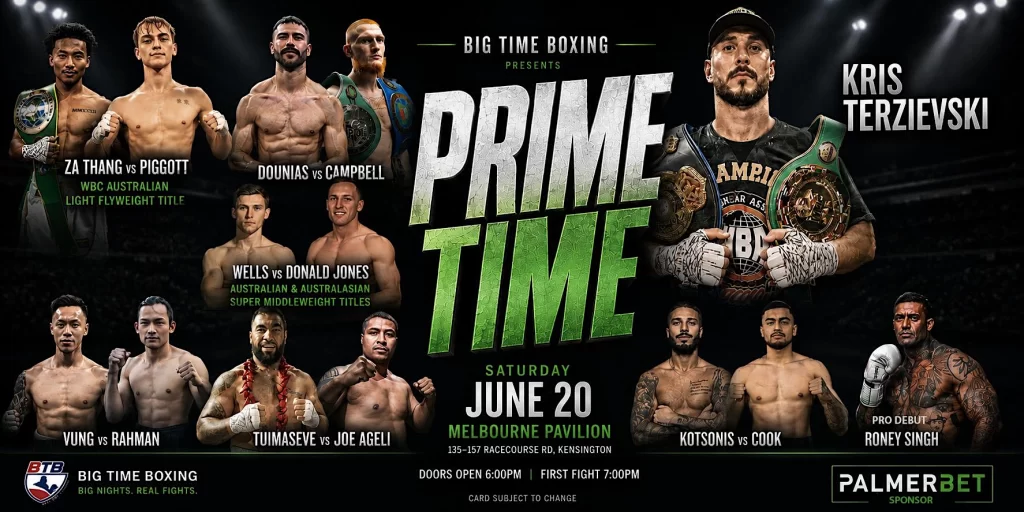 Big Time Boxing presents Prime T… — Kensington | Melbourne Events